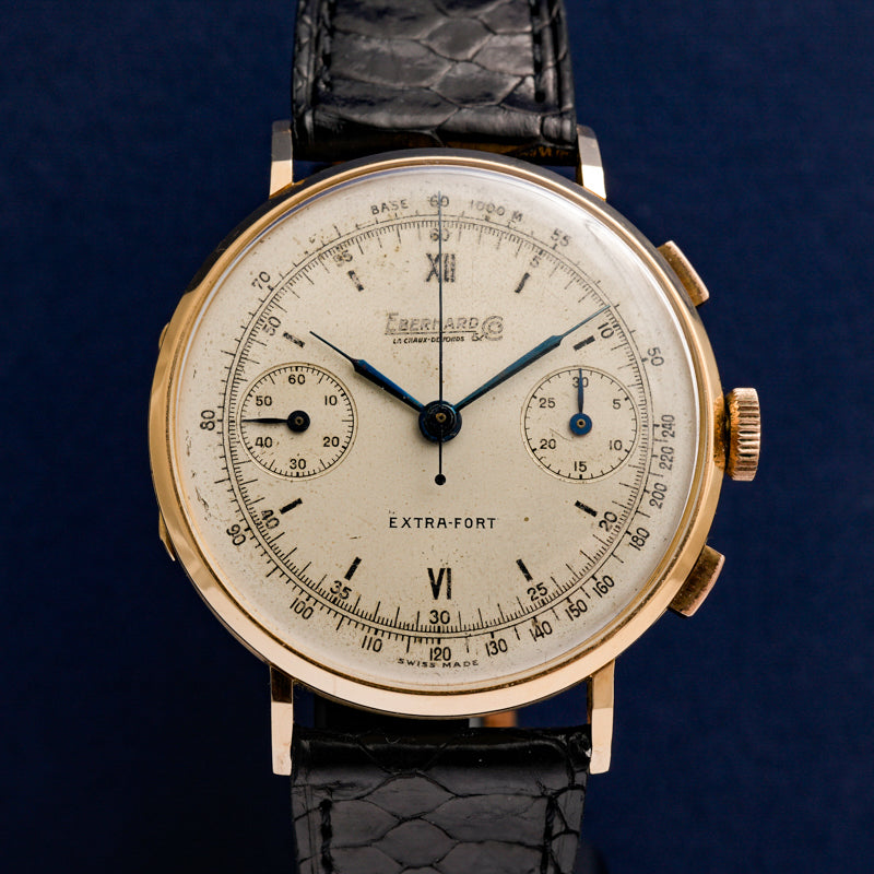 Eberhard & Co. Extra-Fort Or Rose 18kts -1945- Cal. 16000 / Valjoux 65