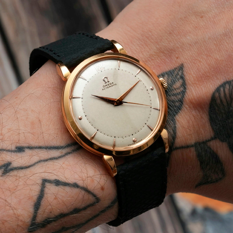 Omega Calatrava automatique Or Rose 18kts -1947- Réf.2446 Cal.351 Bump