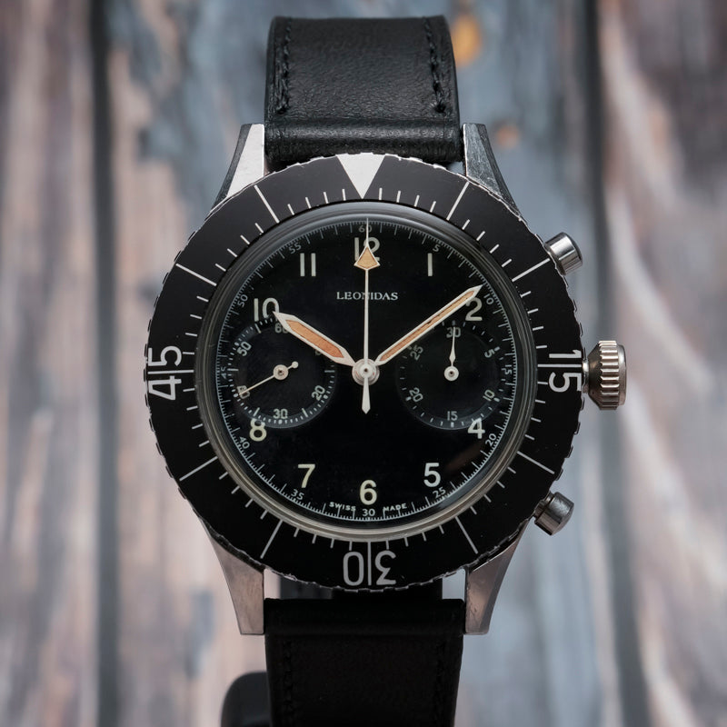 Leonidas Chronographe Militaire CP-2 Flyback -1965- Réf.CP-2 Cal. Valj