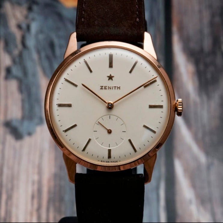 Zenith Chronomètre Jumbo 40-T Or Rose 18kts 37 mm -1961- Réf.NA Cal.40